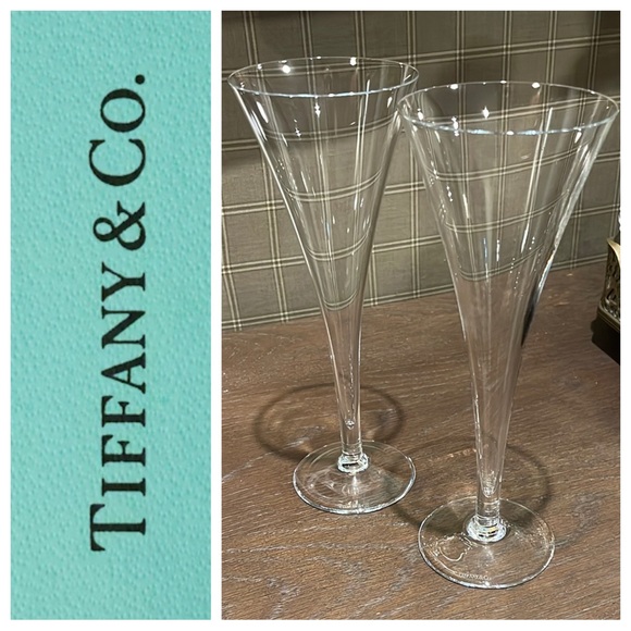 Tiffany & Co. | Dining | Tiffany Co Pair Of Champagne Flutes | Poshmark
